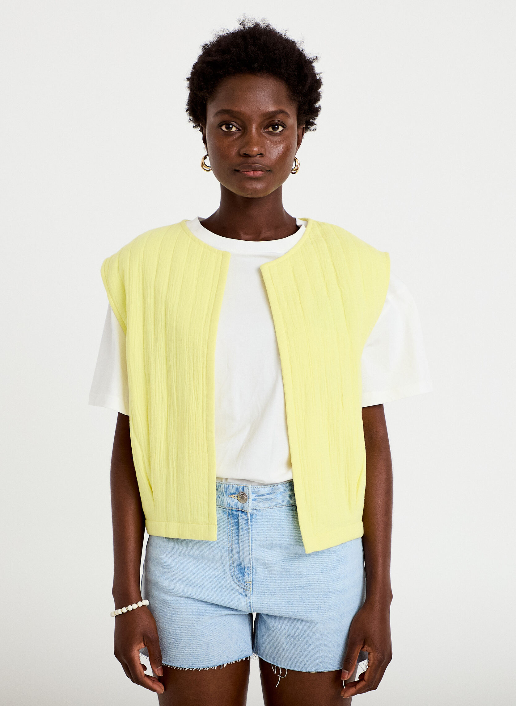 Cache Cache Gilets VGAZCOT femme jaune | Sarenza France