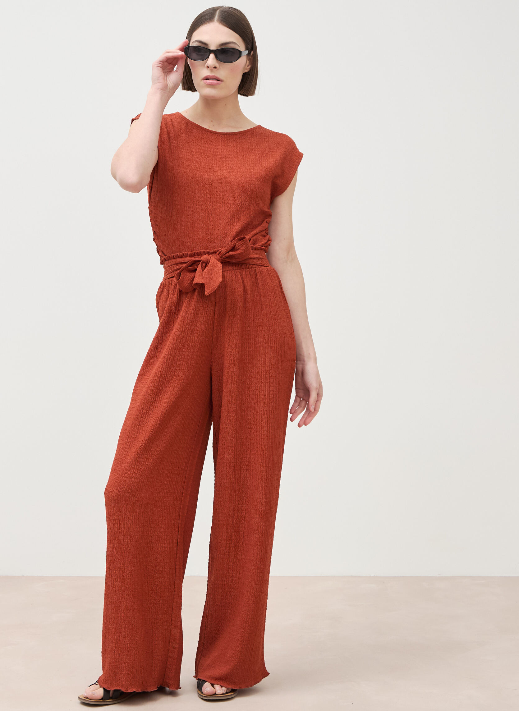 Bonobo Pantalons droit SMOCKPAN2#F femme marron | Sarenza France