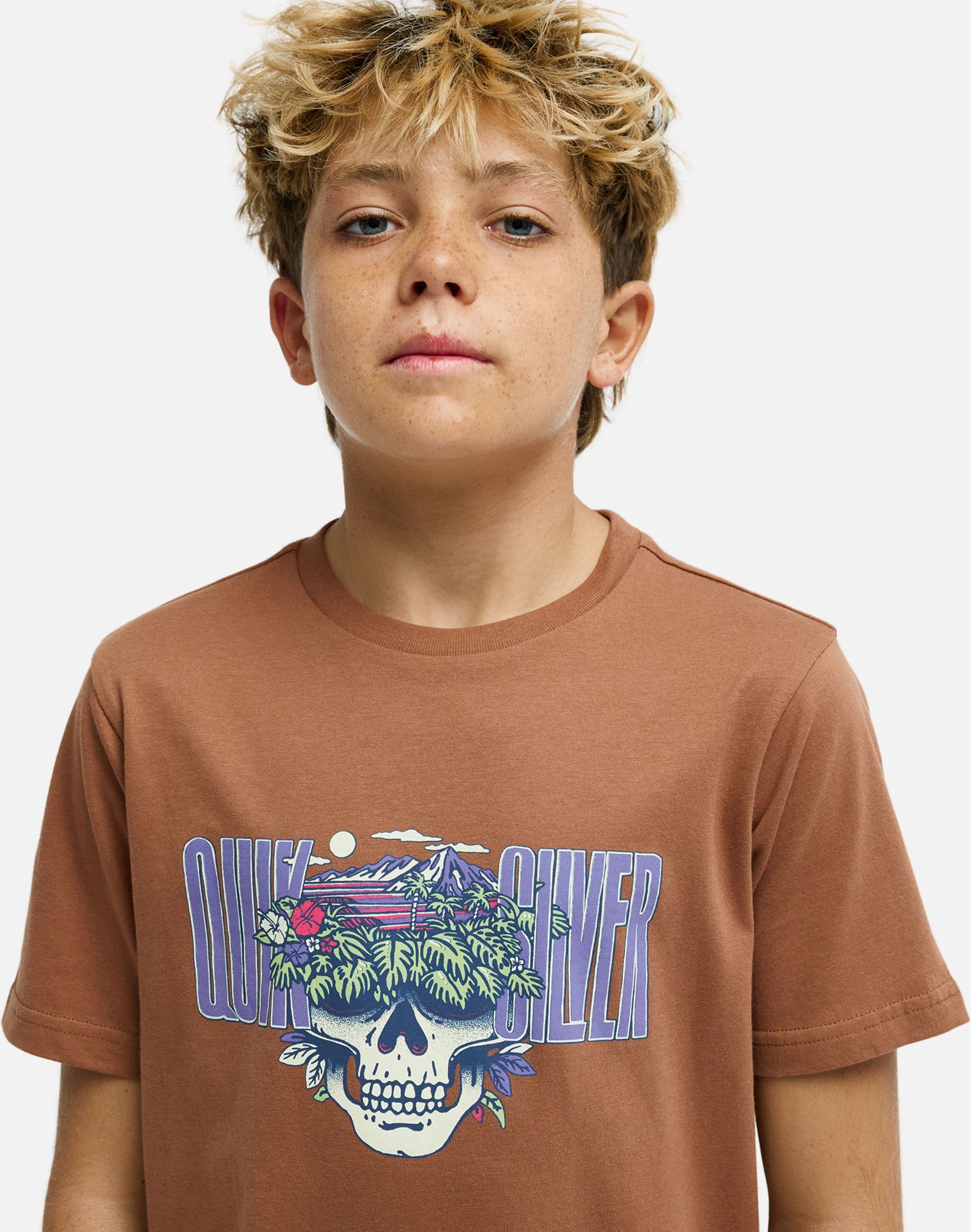 Quiksilver Tee-shirts Paradise Point Y garçon marron | Sarenza France
