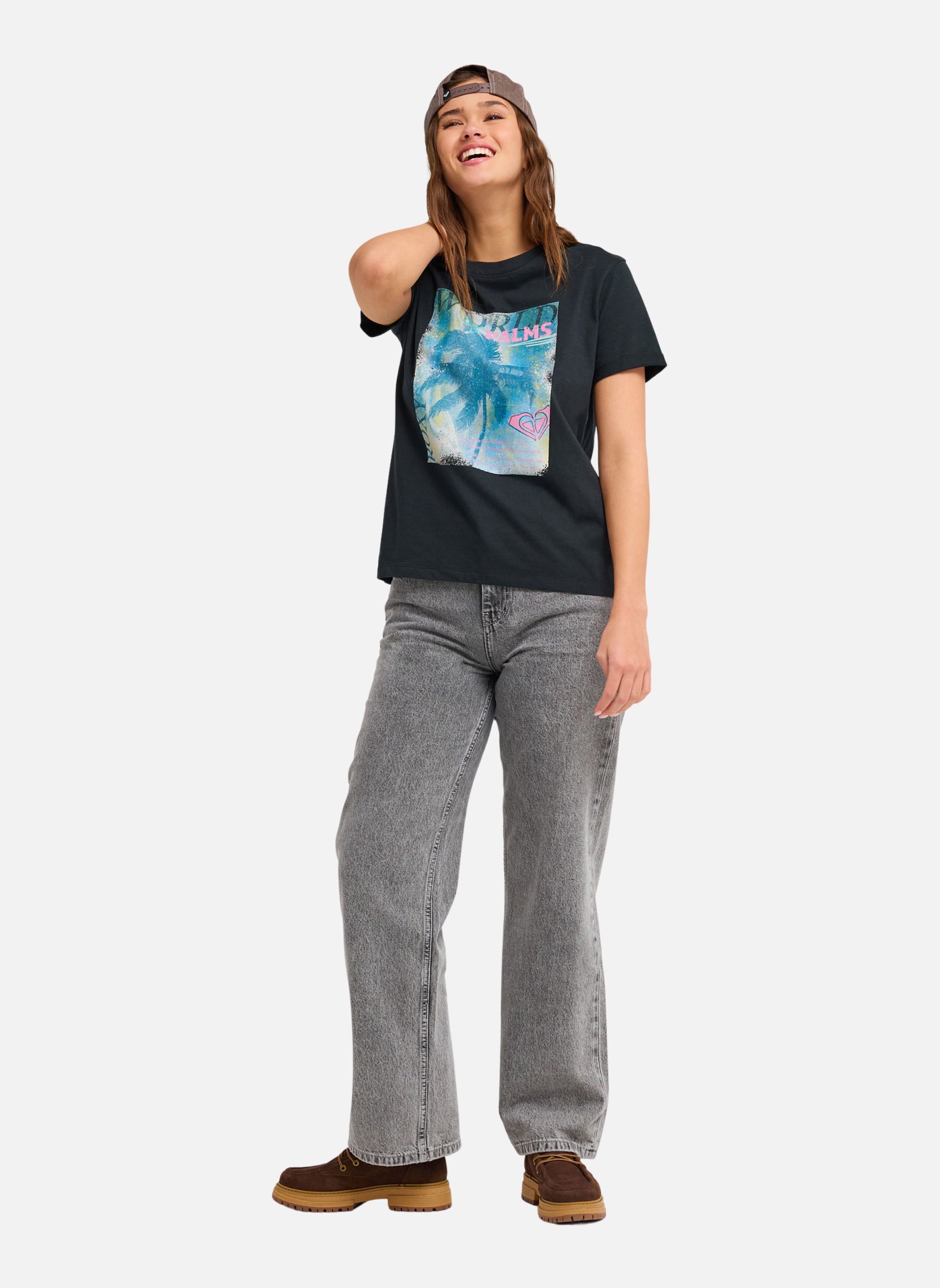 Roxy Tee-shirts Oceanregular Poster femme noir | Sarenza France