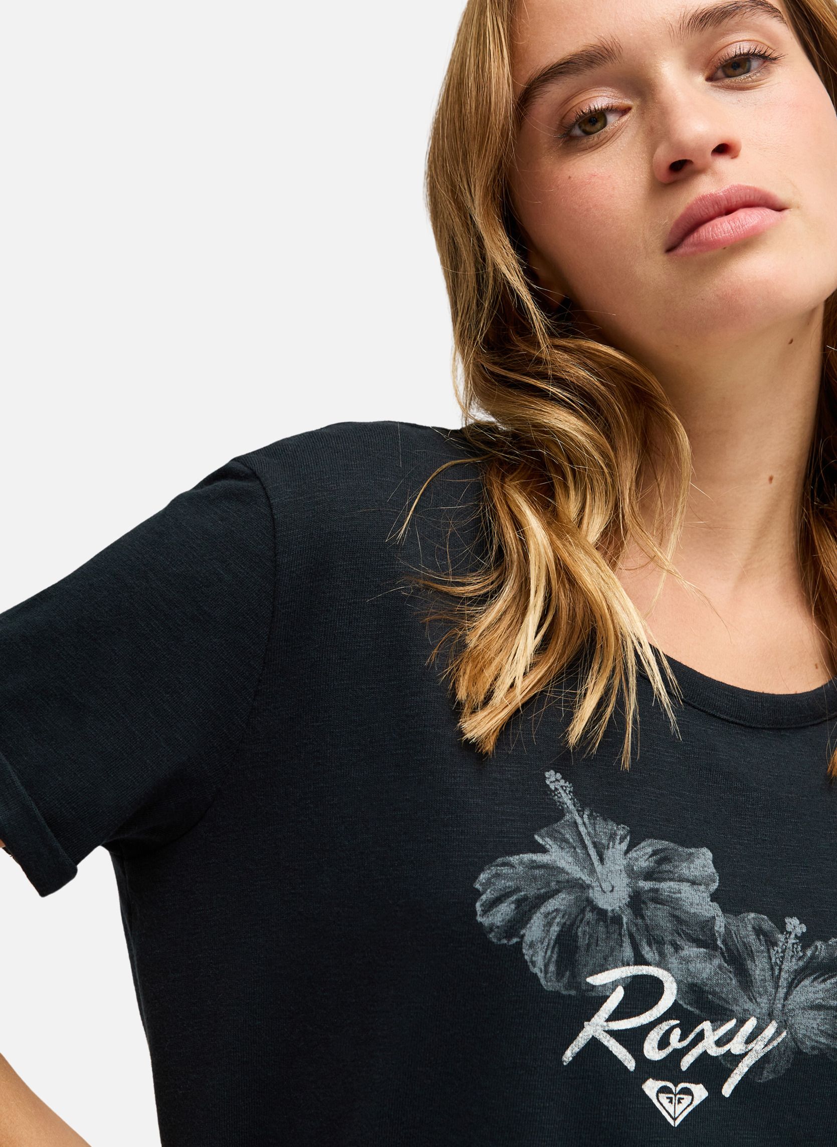 Roxy Tee-shirts Oceanwave Regular Slub femme noir | Sarenza France