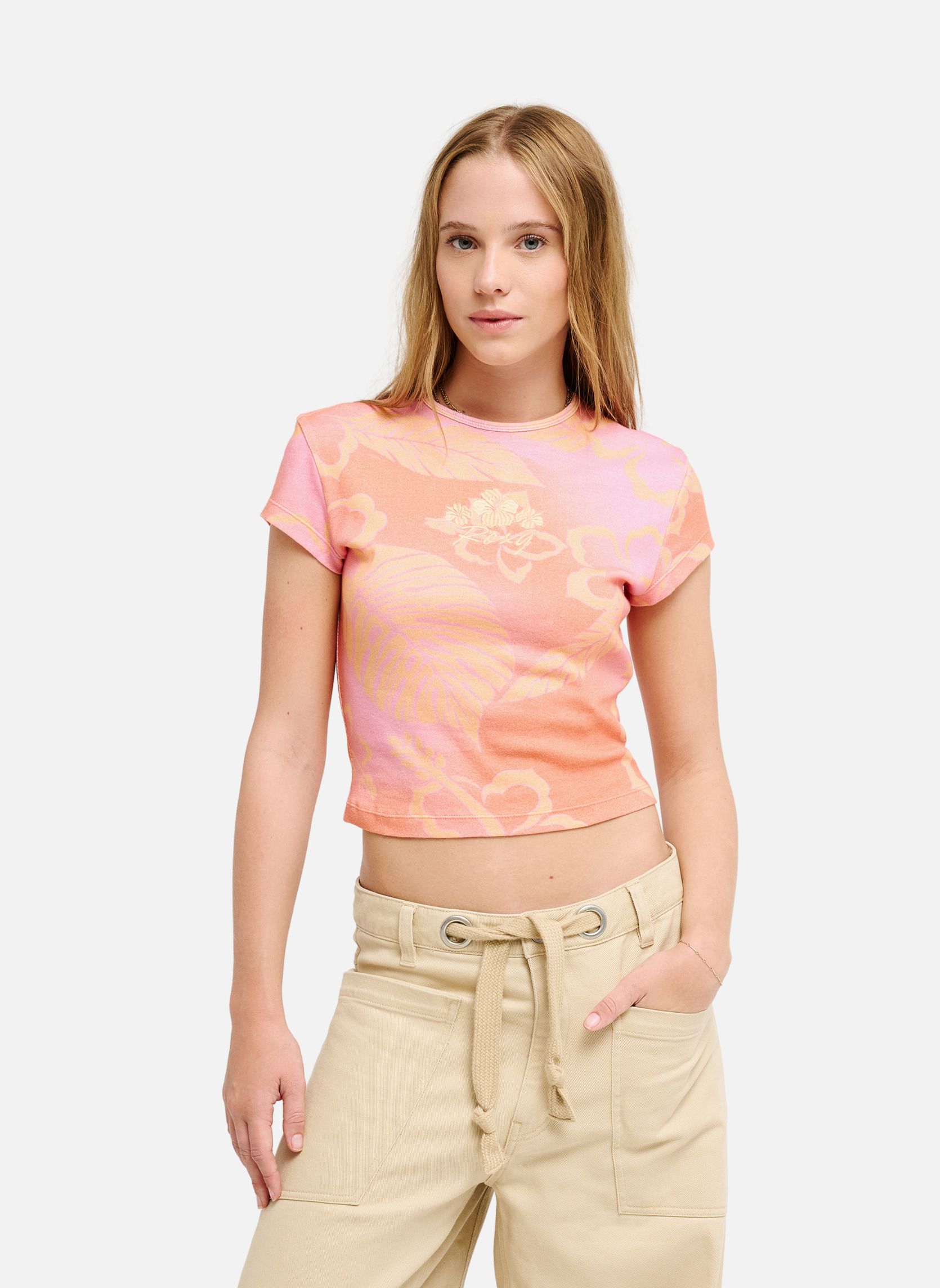 Roxy Tee-shirts Lady Popi Hibi femme rose | Sarenza France