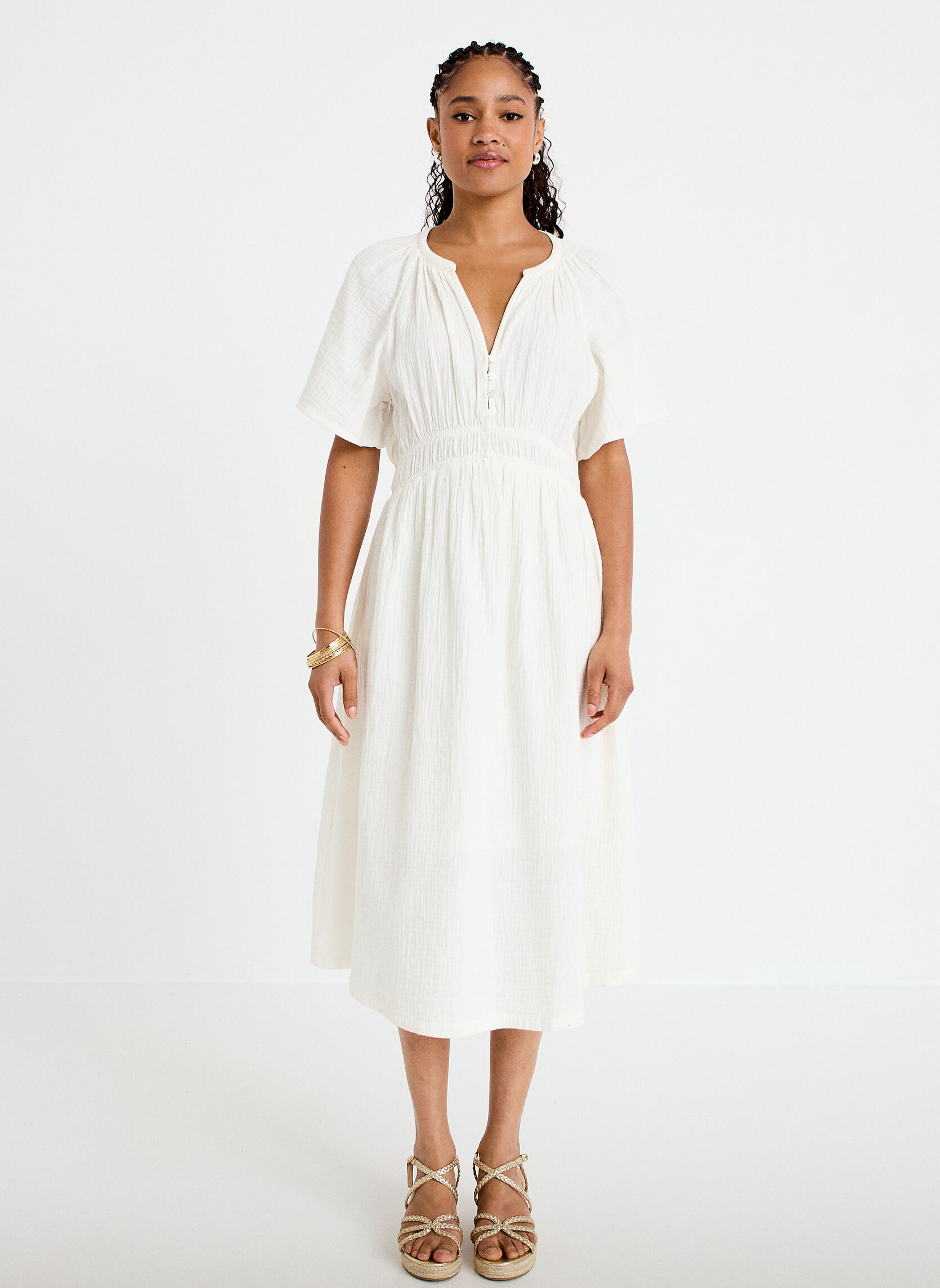 Cache Cache Robes ROCOURGAZE femme blanc | Sarenza France